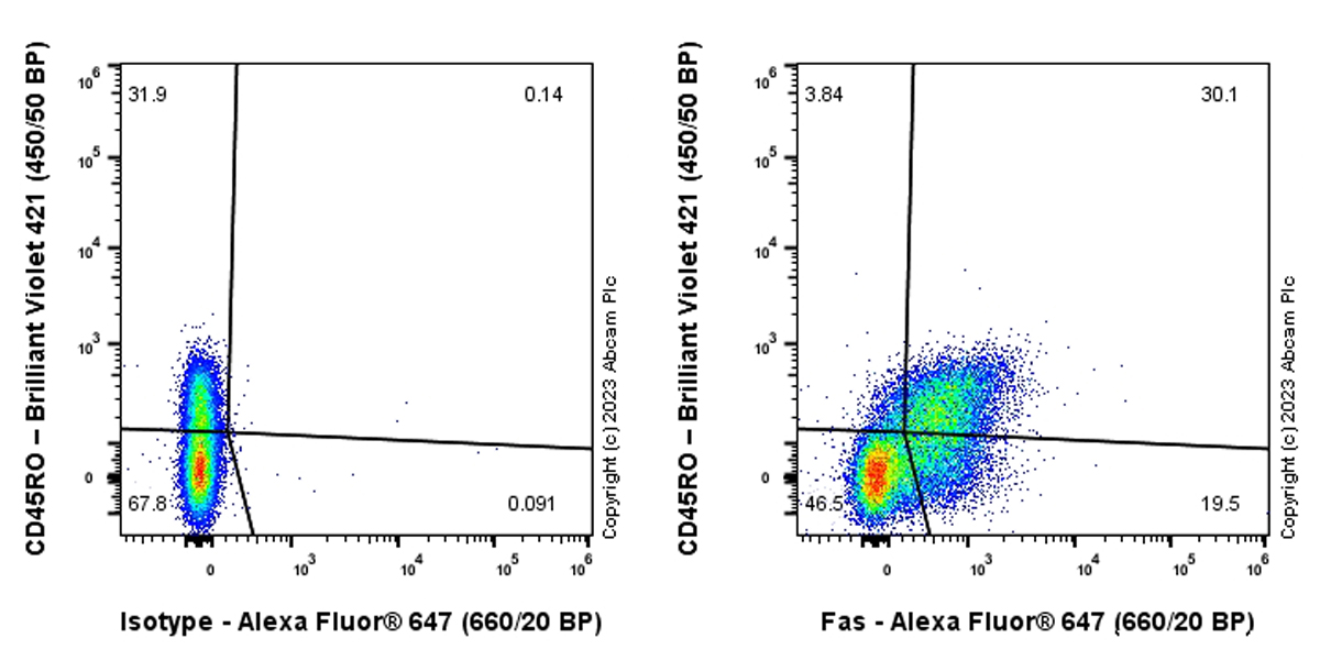 Alexa Fluor® 647 Anti-Fas antibody [EPR27359-51] (ab314814) | Abcam