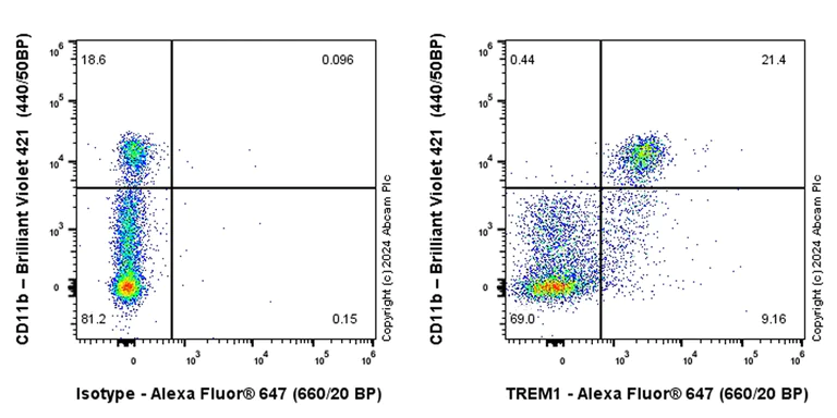 Alexa Fluor® 647 Anti-TREM1 antibody [EPR26207-34] (ab316943) | Abcam