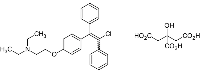 Clomiphene citrate, Estrogen receptor modulator (SERM) (CAS 50-41-9 ...