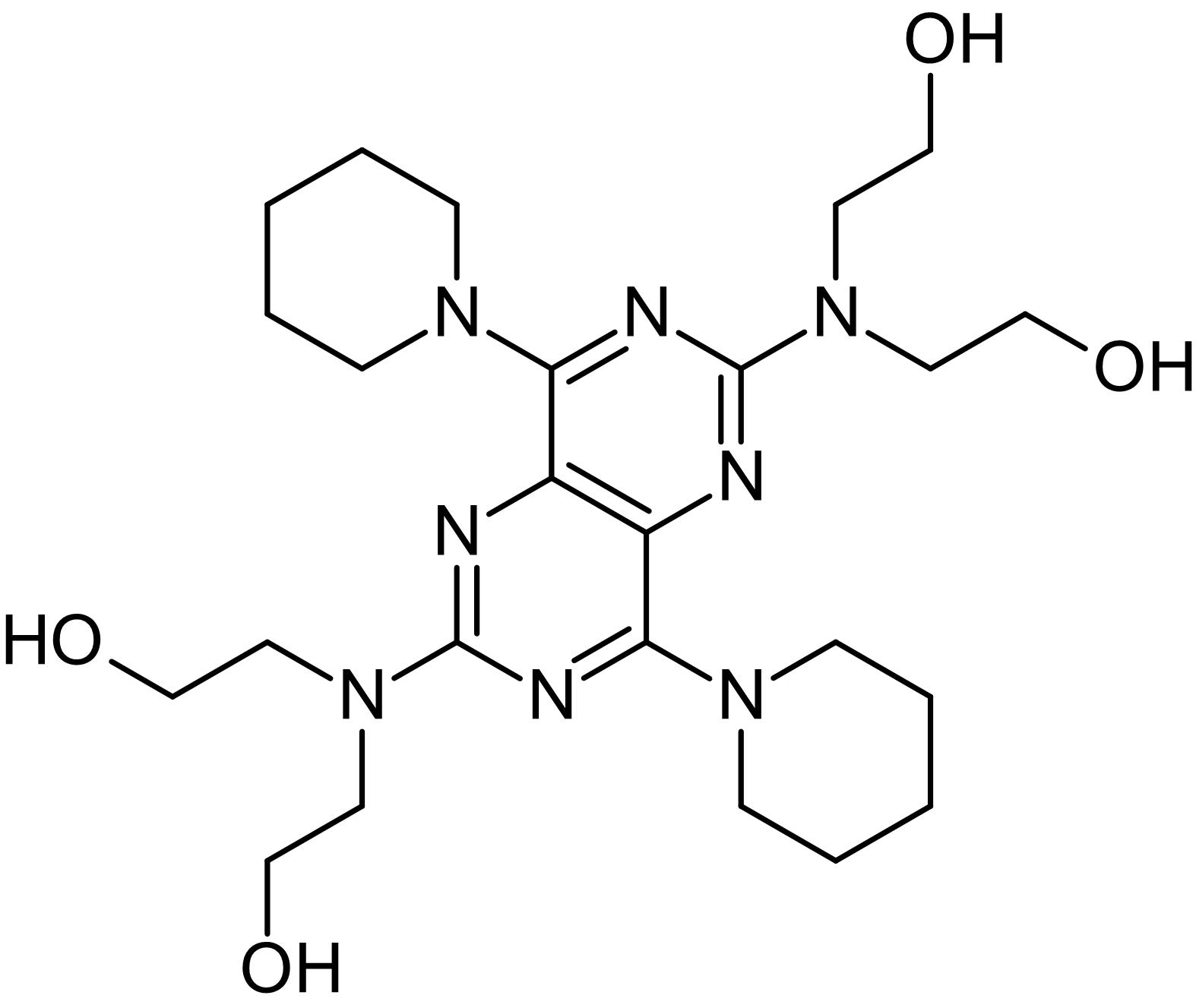Dipyridamole, Non-selective phosphodiesterase (PDE) inhibitor (CAS 58 ...