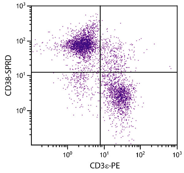 Anti-CD38 PE/Cy5® antibody [90] (ab25043) Rat monoclonal IgG2a | Abcam