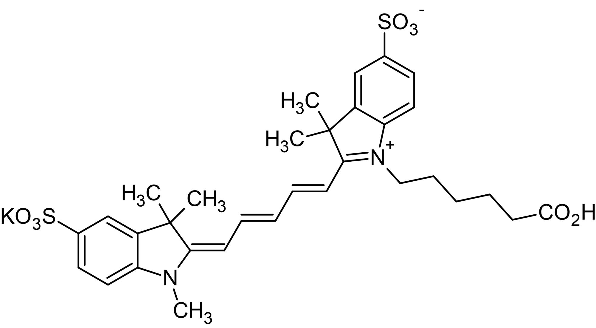 Sulfo-Cyanine5 carboxylic acid, Red emitting fluorescent dye (CAS 1144107-82-3) (ab146502) | Abcam