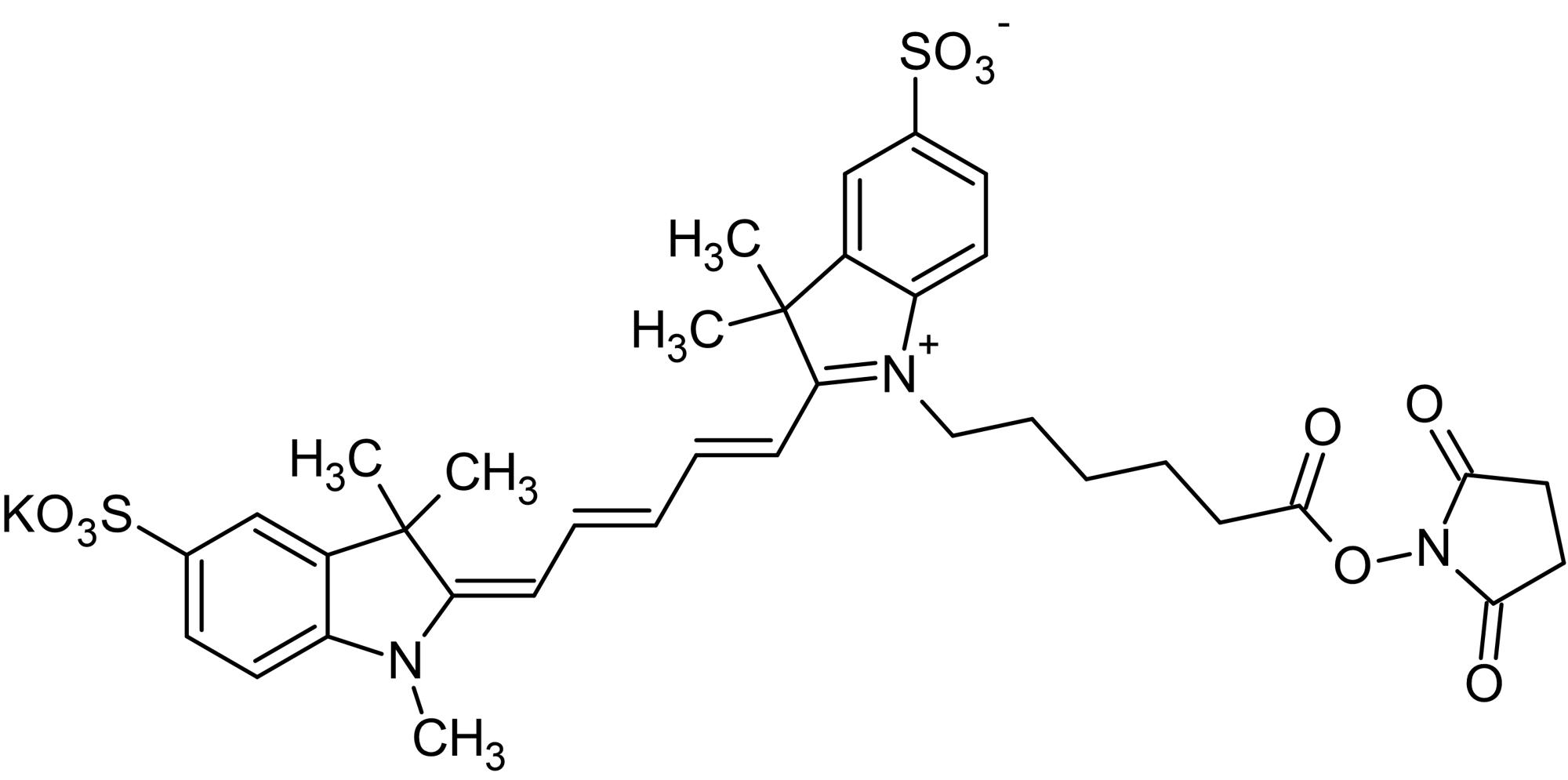 Sulfo-Cyanine5 NHS ester, Amine-reactive red emitting fluorescent dye (CAS 2230212-27-6 ...