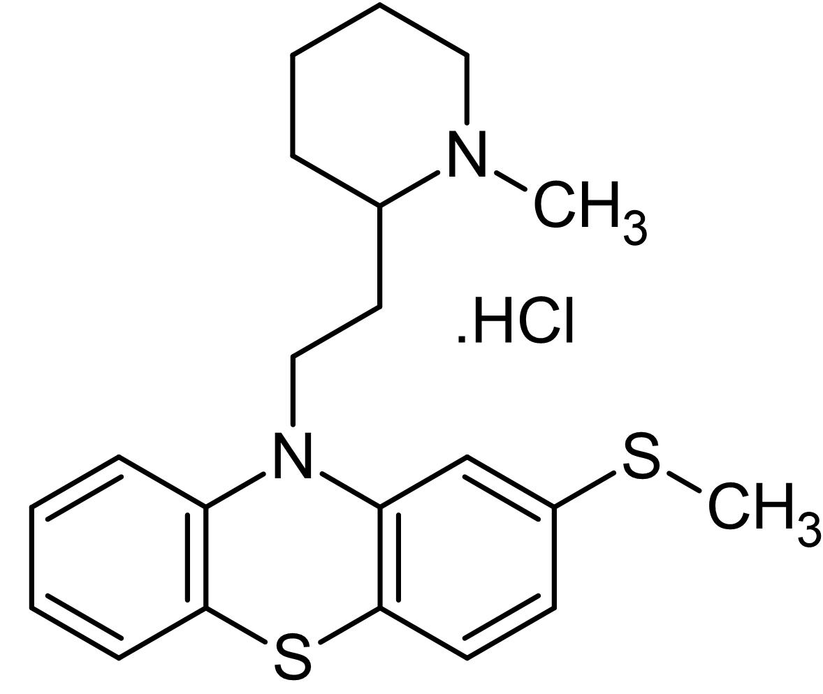 Thioridazine hydrochloride, Dopamine receptor antagonist (CAS 130-61-0 ...